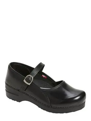 SANITA Sanita Clare Mary Jane Clog Black-002