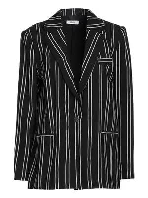 JIJIL JIJIL Striped Blazer Black