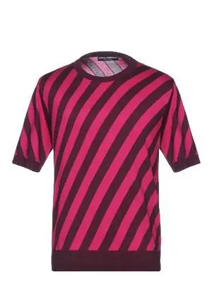 Dolce & Gabbana Striped Cotton Sweater - Pink