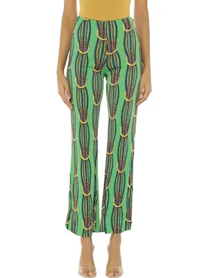 JUCCA Wide-leg Viscose Pants - Green