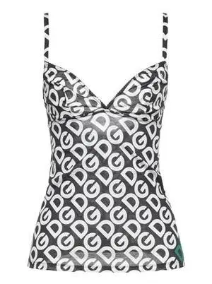 DOLCE & GABBANA DOLCE & GABBANA Cotton Jersey Tank Top With Logo Print