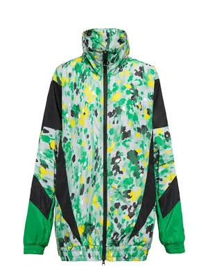 Adidas By Stella McCartney Leopard-print Track Jacket - Green