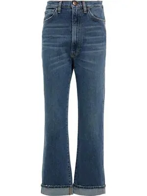 3x1 Claudia Extreme High-rise Straight Jeans - Blue