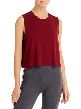 Splits59 Splits59 Sienna Cropped Tank Top Bordeaux