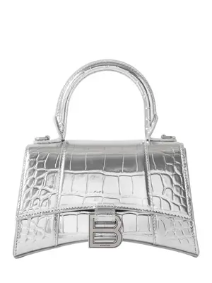 Balenciaga Hourglass Xs Tote - Silver