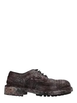 Dolce & Gabbana Lace-up Dark Calfskin Derby Shoes - Brown