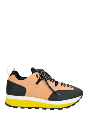 RUCOLINE Leather And Textile Low-top Sneakers - Black