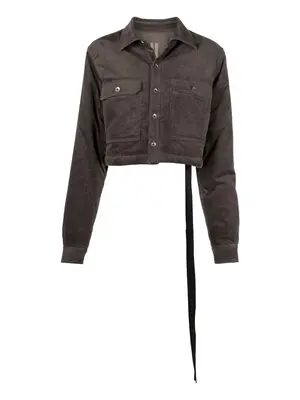 Rick Owens Corduroy Cropped Jacket - Grey