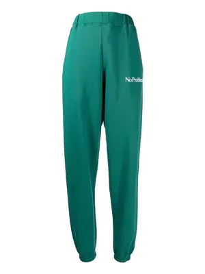 Aries Slogan-print Track Pants - Green