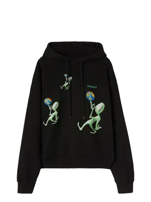 Off-White Alien Arrow Skate Hoodie - Black