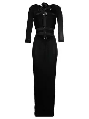 Roberto Cavalli Cut-out Detail Maxi Dress - Black