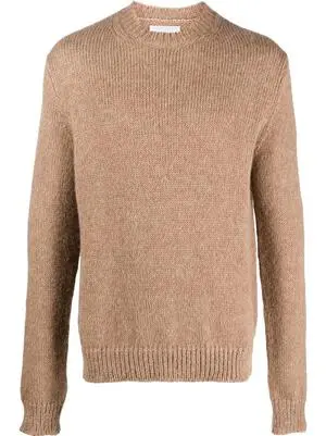 JIL SANDER Round-neck Knit Jumper - Brown