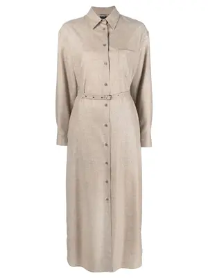 Aspesi Button-down Shirt Dress - Neutrals