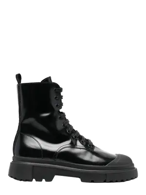 Hogan H619 Combat Boots - Black