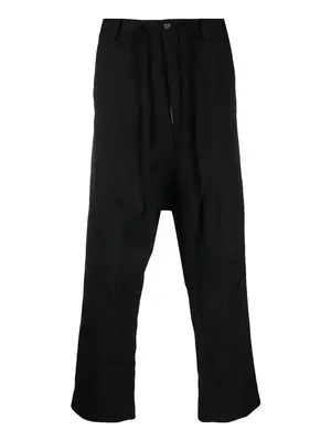 UMA WANG Drop Crotch Trousers - Black