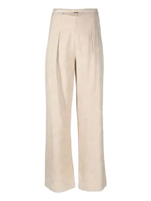 Cult Gaia Cut-out Wide-leg Trousers - Neutrals