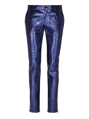 Dolce & Gabbana Metallic Finish Skinny Trousers - Purple