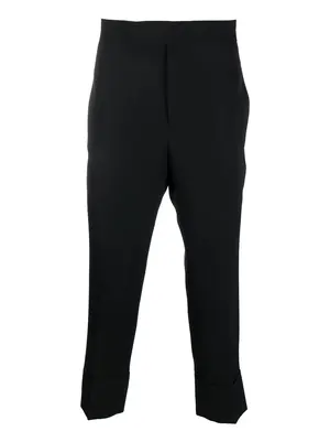 SAPIO Cropped Wool Trousers - Black