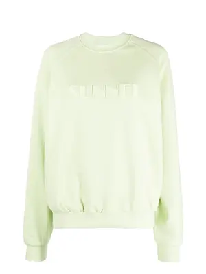 Sunnei Embroidered Logo Sweatshirt - Green