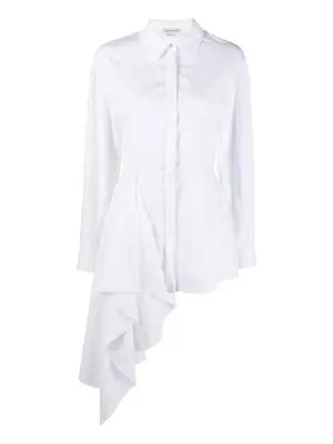 Alexander McQueen Long-sleeve Asymmetric Shirt - White