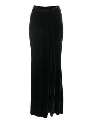 Blumarine Slit-detail Ankle-length Skirt - Black