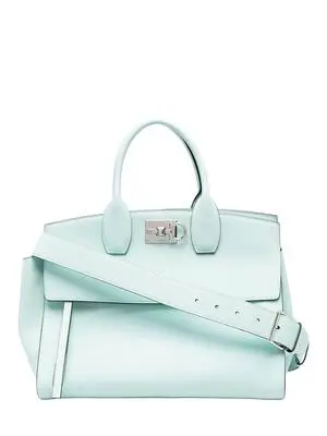 FERRAGAMO Gancini Clasp Tote Bag - Green