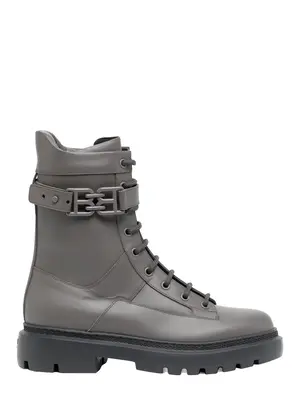 Bally Gioele Leather Boots Grey