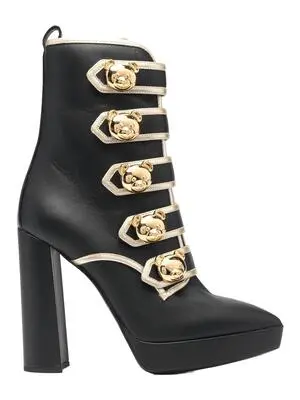 Moschino Teddy Bear Leather Boots - Black