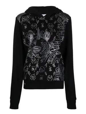 Philipp Plein Sequin-embellished Hoodie - Black