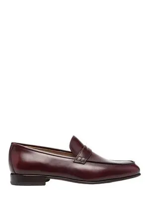 FERRAGAMO Slip-on Leather Loafers - Red