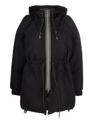 Sacai Drawstring Hooded Parka - Black