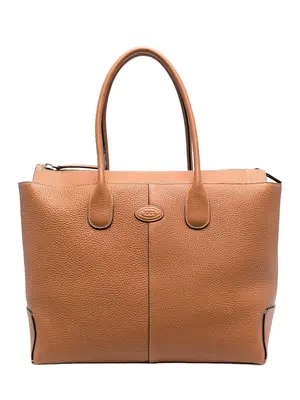 TOD'S Tod's Logo-patch Leather Tote Bag