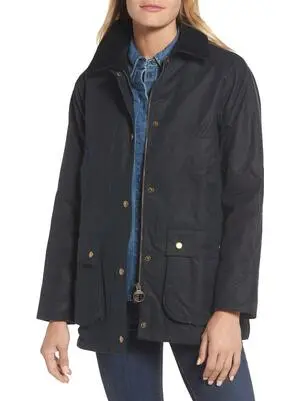 Barbour Acorn Waxed Cotton Jacket Navy