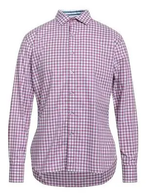 Robert Graham Man Shirt Mauve Size 3xl Cotton Purple