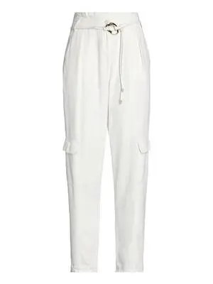 Patrizia Pepe Tapered Lyocell Pants - White