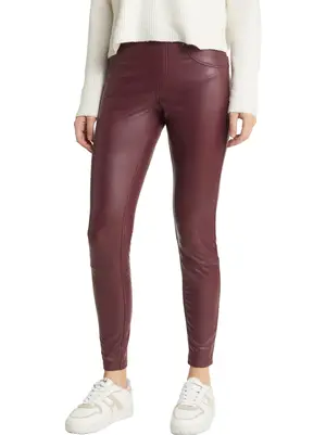 Hue Faux Leather Leggings Port Royale