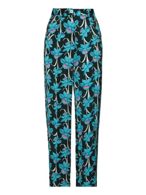 P.a.r.o.s.h Printed Wide Leg Pants Dark Green