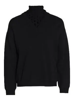 Valentino Garavani Turtleneck Knit Top - Black