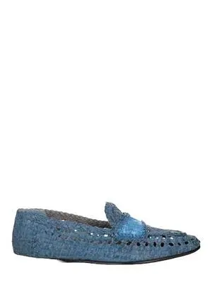 Dolce & Gabbana Loafers In Soft Leather - Blue