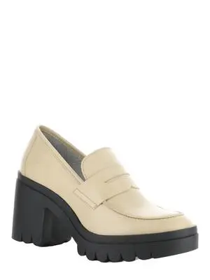 Fly London FLY London Toky Platform Loafer Cream Dublin