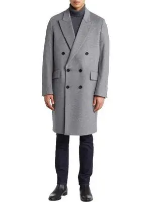 Cardinal Of Canada Thomas Wool & Cashmere Overcoat - Light Grey