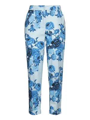 P.a.r.o.s.h P.A.R.O.S.H. Tapered Floral Pants Blue