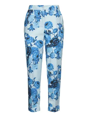 P.a.r.o.s.h P.A.R.O.S.H. Tapered Floral Pants Sky Blue