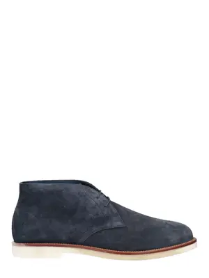 Hogan Ankle Boots In Light Leather Dark Blue