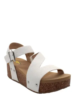 VOLATILE Volatile Biloxi Platform Wedge Sandal Ivory