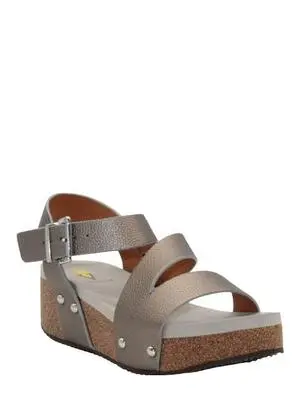 VOLATILE Biloxi Platform Wedge Sandal - Pewter
