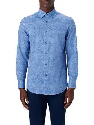 Bugatchi Ooohcotton® Button-up Shirt - Cobalt