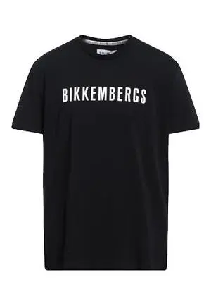 BIKKEMBERGS T-shirt Size Cotton, Elastane - Black