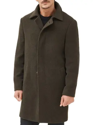 Rodd & Gunn Murchison Wool-Blend Overcoat Olive