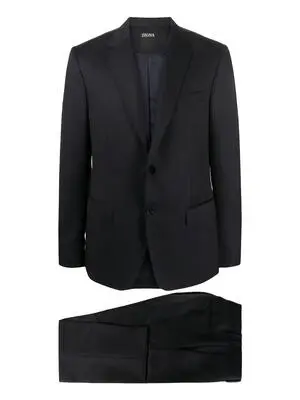 Zegna Single-breasted Tailored Suit - Blue